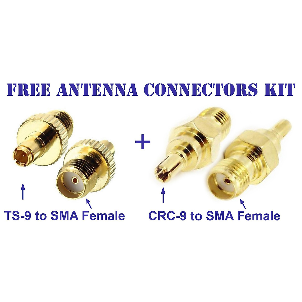 Universal Kit of 3G 4G LTE Dipole Antenna Wide Band 7dBi 698-2700Mhz Omni Directional GSM on Magnetic Base RG316 3ft/0.9m Low Loss Cable with SMA Female to TS-9 and CRC9 for any Devices as Verizon