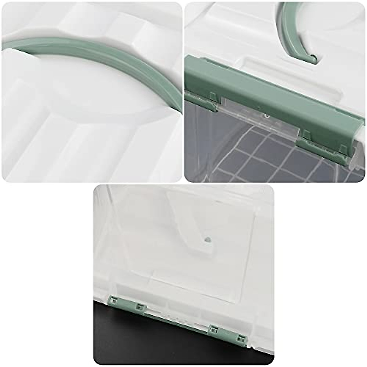 Kiddream 6-pack Clear Plastic Bins, Latch Storage Box with Lids