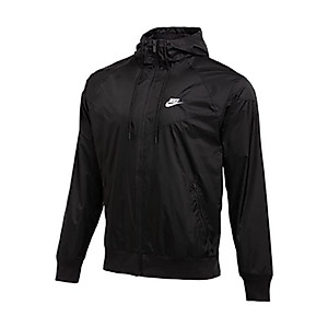 Nike Sportswear Windrunner Hooded Windbreaker Men's Jacket (Black, L)