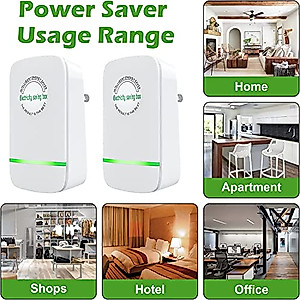 2 pcs Pro Power Saver Energy Saver Household Power Saver pro Electricity Saving Box 90V-250V Household Office Market Device Electric Smart US Plug 30KW (White)