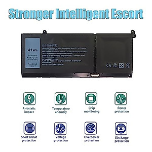 G91J0 Battery 41Wh 11.25V for Dell Inspiron 13 14 15 16, 3420 3425 5415 5410 5415 5418 5425 5430 5310 5320 5330 5625 5635 7420 7620 2-in-1, Latitude 3320 3330 3520 , V6W33 0WV3K8 0VKYJX 0MVK11 0XDY9K