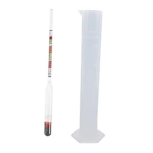 BIUDECO 1 Set American Attenuation Meter Wine Makin Brewing Tool Wine Hydrometer Brewing Hydrometer Beer Hydrometer Mead Making Kit Hydrometer Tester Measuring Cylinder Plastic