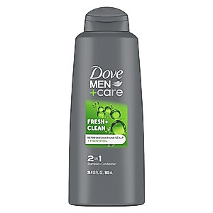 DOVE MEN + CARE Fortifying 2-in-1 Shampoo and Conditioner Fresh and Clean with Caffeine For Everyday Care Helps Strengthen and Nourish Hair 20.4 oz
