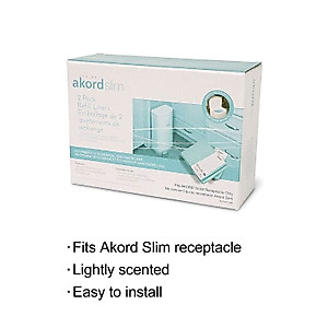 Janibell Brand Akord Diaper Disposal Liners for 280 Slim Model Scented 2-Pack Refills the Continuous Liner System Eliminates Waste