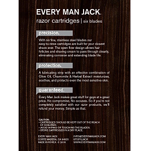 Every Man Jack Razor Cartridges, 4-pack