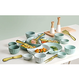 Kats Beypg Advanced 7-Pieces Cheese Knife Set Collection 18/10 Stainless Steel Cheese Knives Sets Charcuterie Utensils With Cheese Knife And Cheese Slicer,Exquisite Cheese Spreader Gift Sets (Gold)