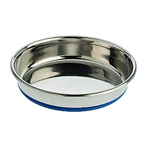 Our Pets DuraPet Stainless Steel Non-Slip (Cat Food Bowl or Water Bowl) [Holds up to 1 Cup of Dry Cat Food or Wet Cat Food] Easy to Clean (Stainless Steel , 1 Cup)