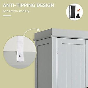 LOUVIXA 72" Kitchen Pantry Storage Cabinet, Freestanding Cupboard with 2 Cabinets, Drawer and Adjustable Shelves, Tall Storage Cabinet for Kitchen, Dinning Room, Living Room, Grey