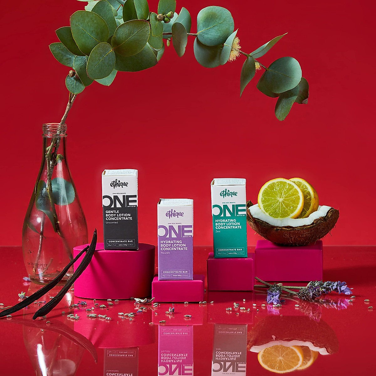 Ethique Gentle Body Lotion Concentrate for Sensitive Skin - Unscented - Plastic-Free, Vegan, Cruelty-Free, Eco-Friendly, Makes 11.83 fl oz Bottle of Body Lotion (Pack of 1)