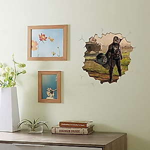 Baby Yoda Wall Decals 3D Wall Stickers, Vinyl Murals for Kids Bedroom Living Room Playroom Nursery Decor(15.7 X 15.7 inch）
