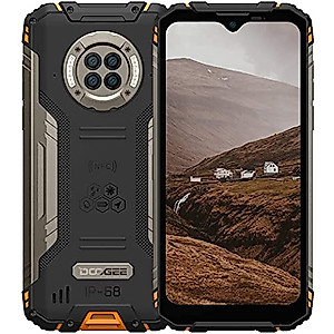 DOOGEE Rugged Phone Unlocked S96 Pro 8GB+128GB Infrared Night Vision Helio G90 Octa Core Waterproof Android Phone, 48MP+20MP, 6.22" + Global 4G LTE GSM AT&T T-Mobile Dual SIM Phone 6350mAh（Orange）