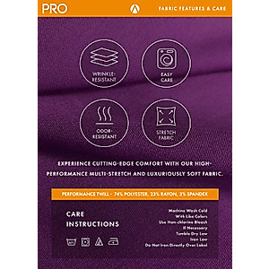 Adar Pro Scrubs for Women - Skinny Leg Yoga Scrub Pants - P7102 - Black - M