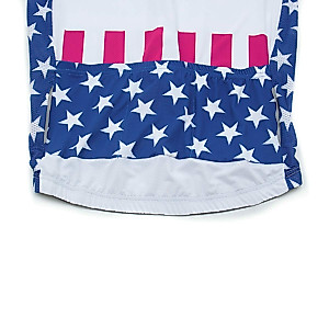 Lo.gas USA Cycling Jersey Men Long Sleeve Bike Biking Shirts American Flag Road Bicycle Clothing Full Zip with Pockets