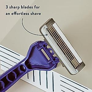 Harry's Men's Disposable Razors, 3-Blade Razors with Lubricating Strip and Pivoting Head, 10 count