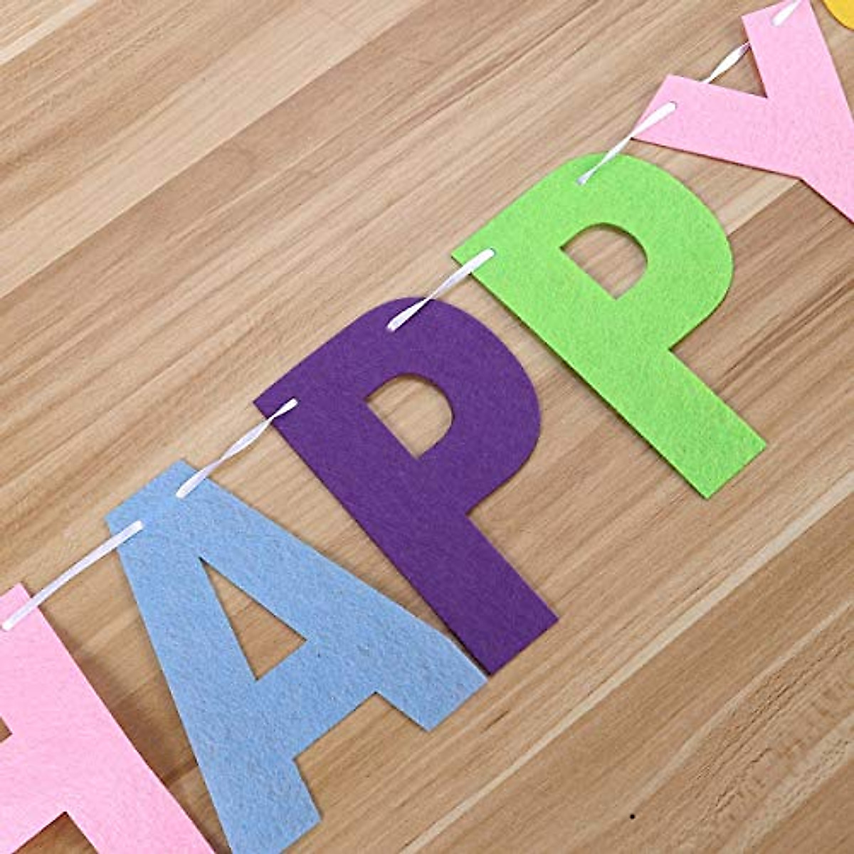 BinaryABC Happy Easter Banner Bunting Garland, Easter Decorations Party Favors Photo Prop