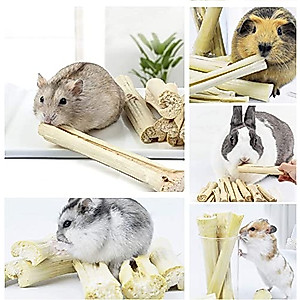 XLpeixin 300g Snacks Sweet Bamboo Chew Toy for Rabbits Chew Sticks for Hamster Chinchilla Guinea Pig,Molar Treats Snack for Small Animals…