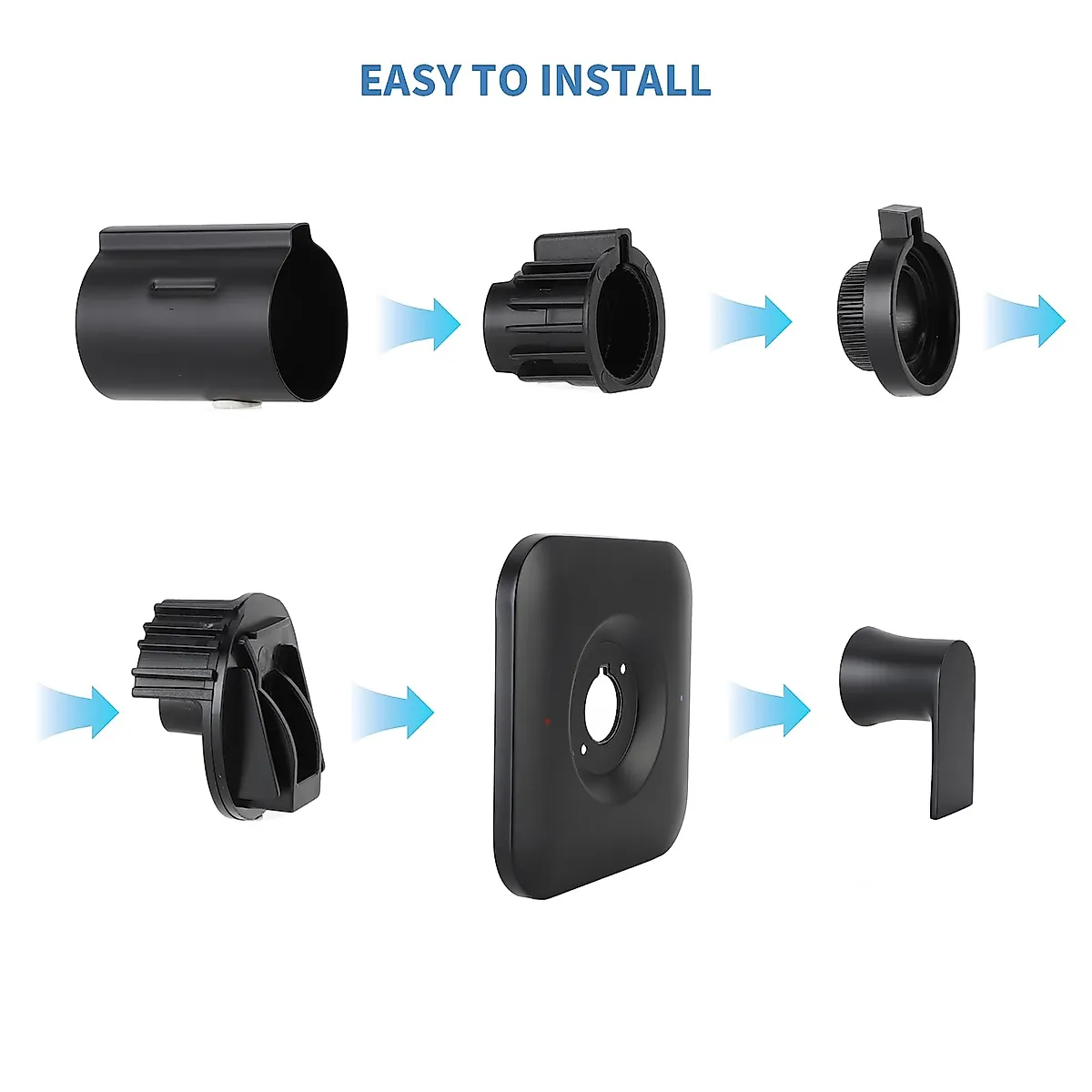 Replacement for Moen T2471BL, Shower Valve Trim Kit, Modern Shower Trim Bathroom Shower Lever Handle, Matte Black Shower Trim Kit Shower Handle, 7x7x5in