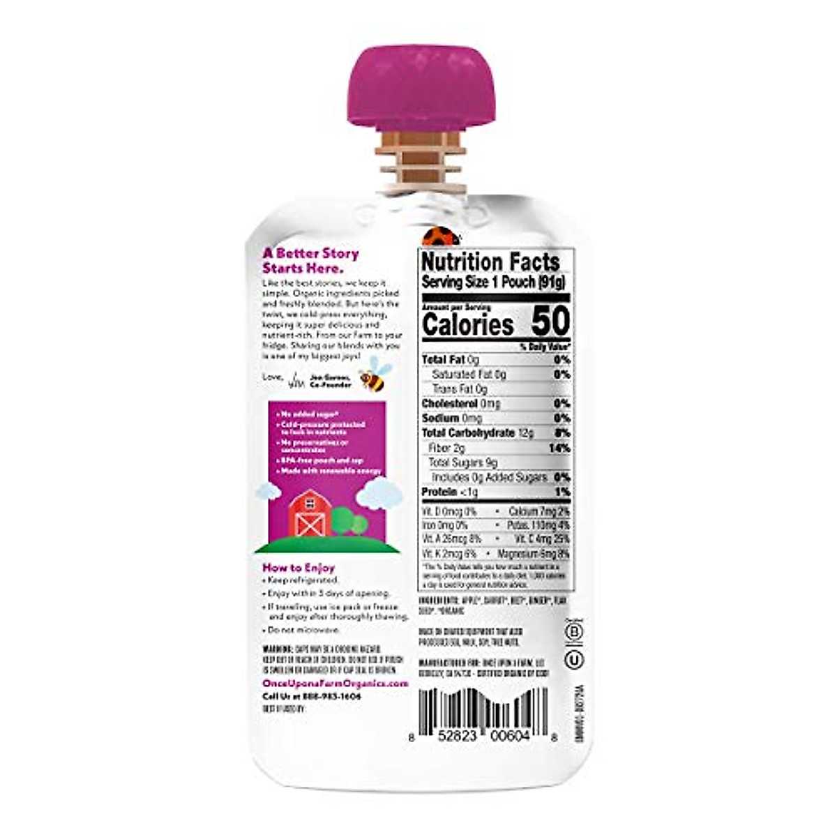 Once Upon a Farm Organic Oh My Mega Veggie, 3.2 Oz