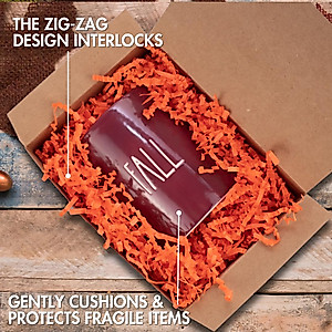 MagicWater Supply Crinkle Cut Paper Shred Filler (1 LB) for Gift Wrapping & Basket Filling - Orange