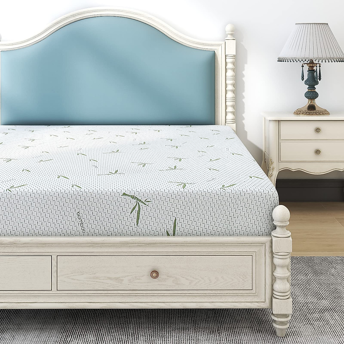 IULULU Full Size Mattress in a Box, 6 Inch Gel Memory Foam Mattress for Kids Breathable Bamboo Cover Mattress for Bunk Bed, Trundle Bed, CertiPUR-US Certified, Made in USA