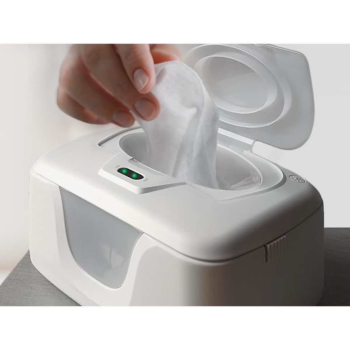 GOGO Pure Baby Wet Wipe Warmer and Wet Wipe Dispenser, Advanced Features - 4 Bright Auto Off LED Ample Lights for Nighttime Changes, Dual Heat for Baby's Comfort, Improved Design and Only at Amazon