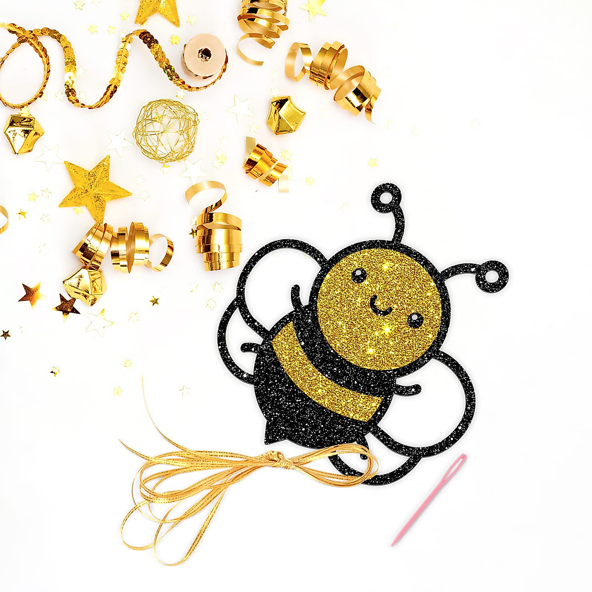 Dalaber What Will Baby Bee Banner, Bumble Bee Theme Baby Shower/Gender Reveal Party Decoration, What Will It Bee He or She Boy or Girl Sign Party Decor Banner Photo Booth Prop