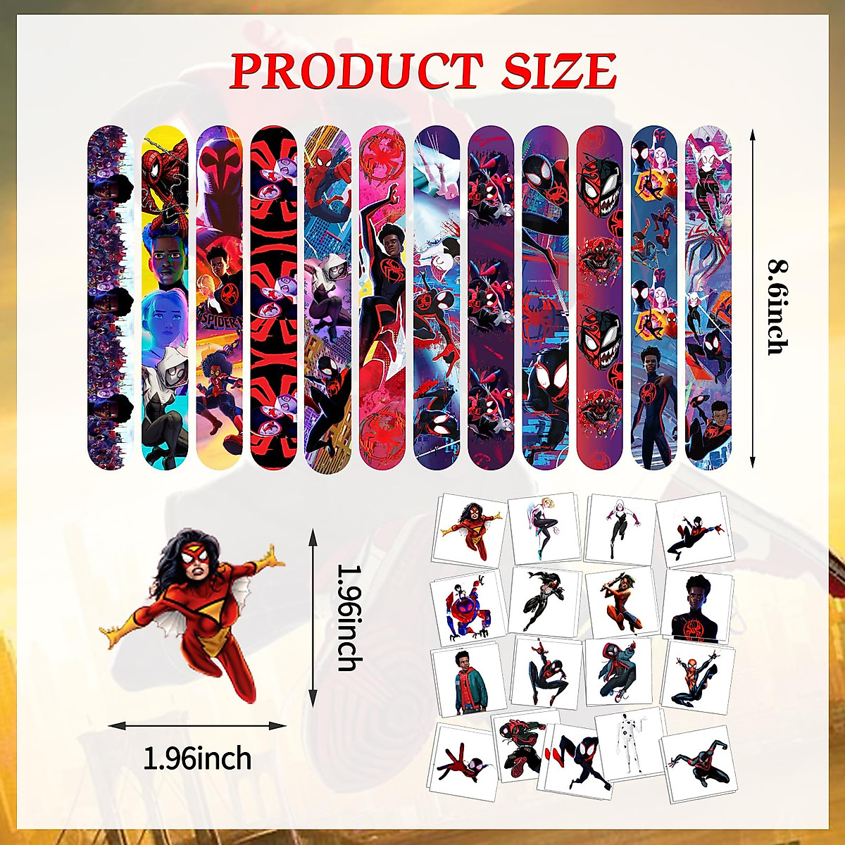 delaimastor 70 PCS Party Favors, Slap Bracelet and Stickers for Kids Themed Birthday Party Baby Shower Decorations