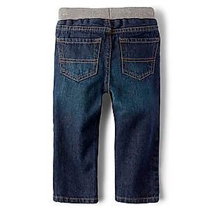 The Children's Place Baby Boys' Pull On Straight Jeans, Liberty Blue, 18-24 Months