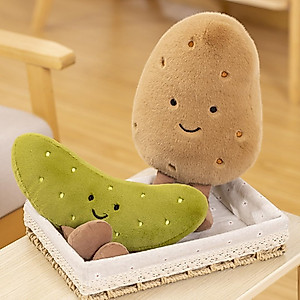 POPOTATO Large Potato Stuffed Animal - 10.23'' Kawaii Potato Plush - Plushy and Squishy Food Pillow Toy - Cute Plushie Toys Gift for Boys and Girls