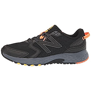 New Balance Men's 410 V7 Running Shoe, Black/Grey/Orange, 7.5