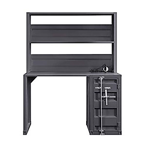 ACME Cargo Desk & Hutch - - Gunmetal