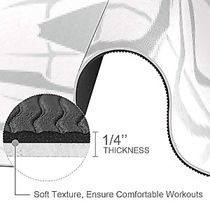 Siebzeh Spider Cloth Web Yoga Mat-6mm Eco Friendly Rubber Health&Fitness Slip-Resistant Mat for All Types of Exercise, Yoga, and Pilates (72" x 24" x 6mm Thick)