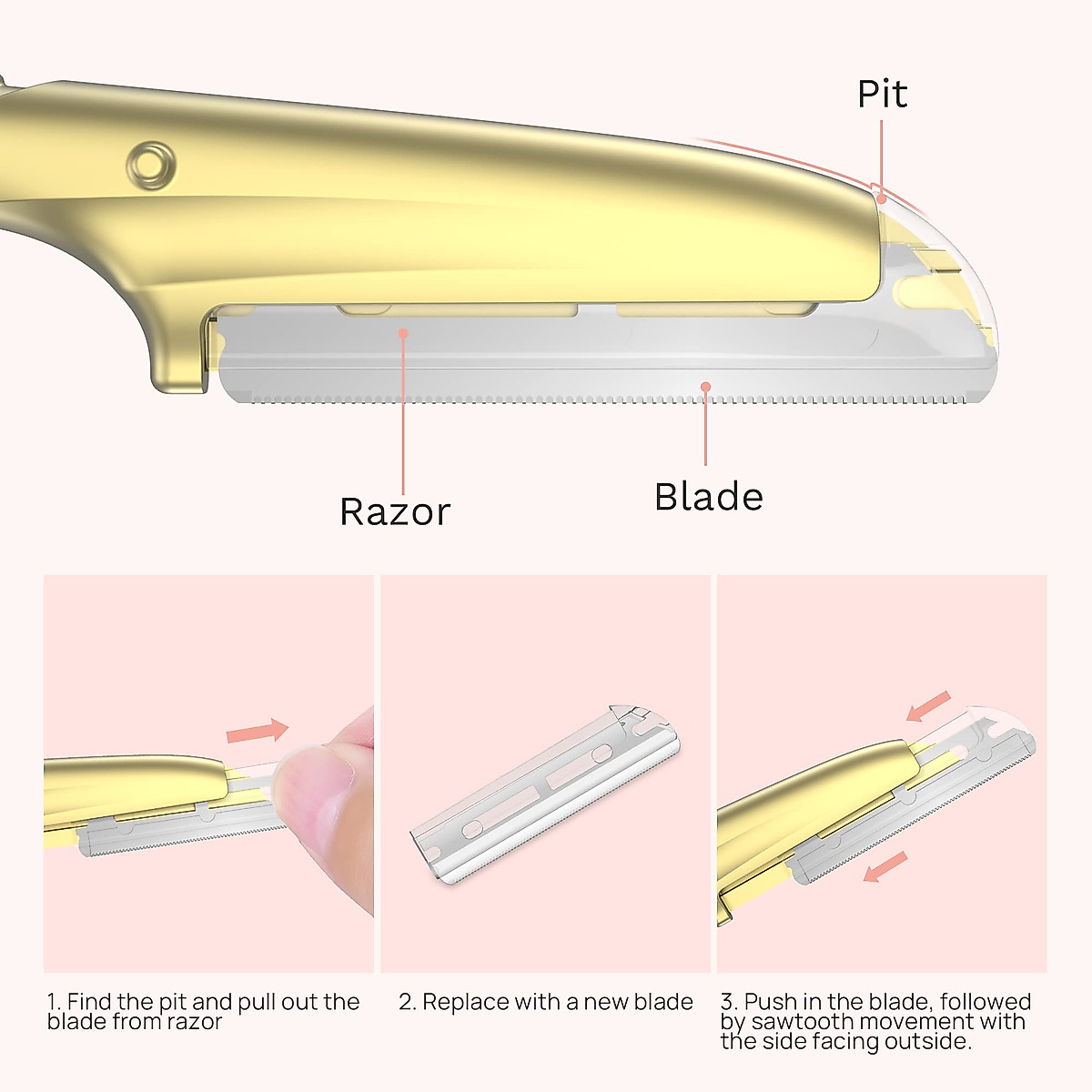 ennva Metal Razor Replacement Blades -Pack of 10