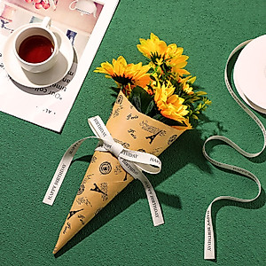 30 Yards 5/8 Inch Cotton Ribbon Happy Birthday Ribbon Craft Ribbon Birthday Ribbons for Gift Wrapping for Birthday Gifts Party Supplies Bow Making