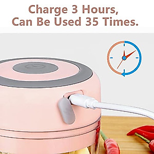 Electric Mini Garlic Chopper, 100ML USB Mini Food Chopper Garlic Mincer, Vegetable Chopper, Onion Chopper, Portable Small Food Processor for Garlic, Ginger, Chili, Vegetables