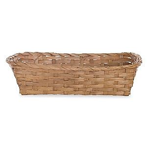The Lucky Clover Trading Rect Bamboo Utility Basket 12in