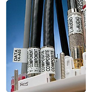 2/Pack Genuine Brother 3/4" (18mm) Black on White Flexible Cable/Wire TZe P-touch Tape for Brother PT-1830, PT1830 Label Maker