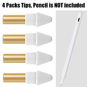 4 Packs Replacement Pen Tip for Stylus iPad Pen with Palm Rejection, Durable Pencil Nips for Precise Drawing & Writing, High Precision and Easy to Replace