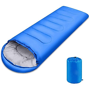 Favorland Sleeping Bag and Camping Sleeping Cot Pad Lightweight Durable for Hiking Backpacking Traveling with Compression Sack