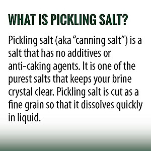 Pickling and Canning Salt, Curing Salt for Natural Preserving, Non-Iodized and Kosher Fine Brining Sea Salt, 1lb Shaker - Sea Salt Superstore