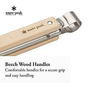 Snow Peak Barbecue Tongs - Sturdy & Durable Grilling Tools - Stainless Steel - 7.6 oz