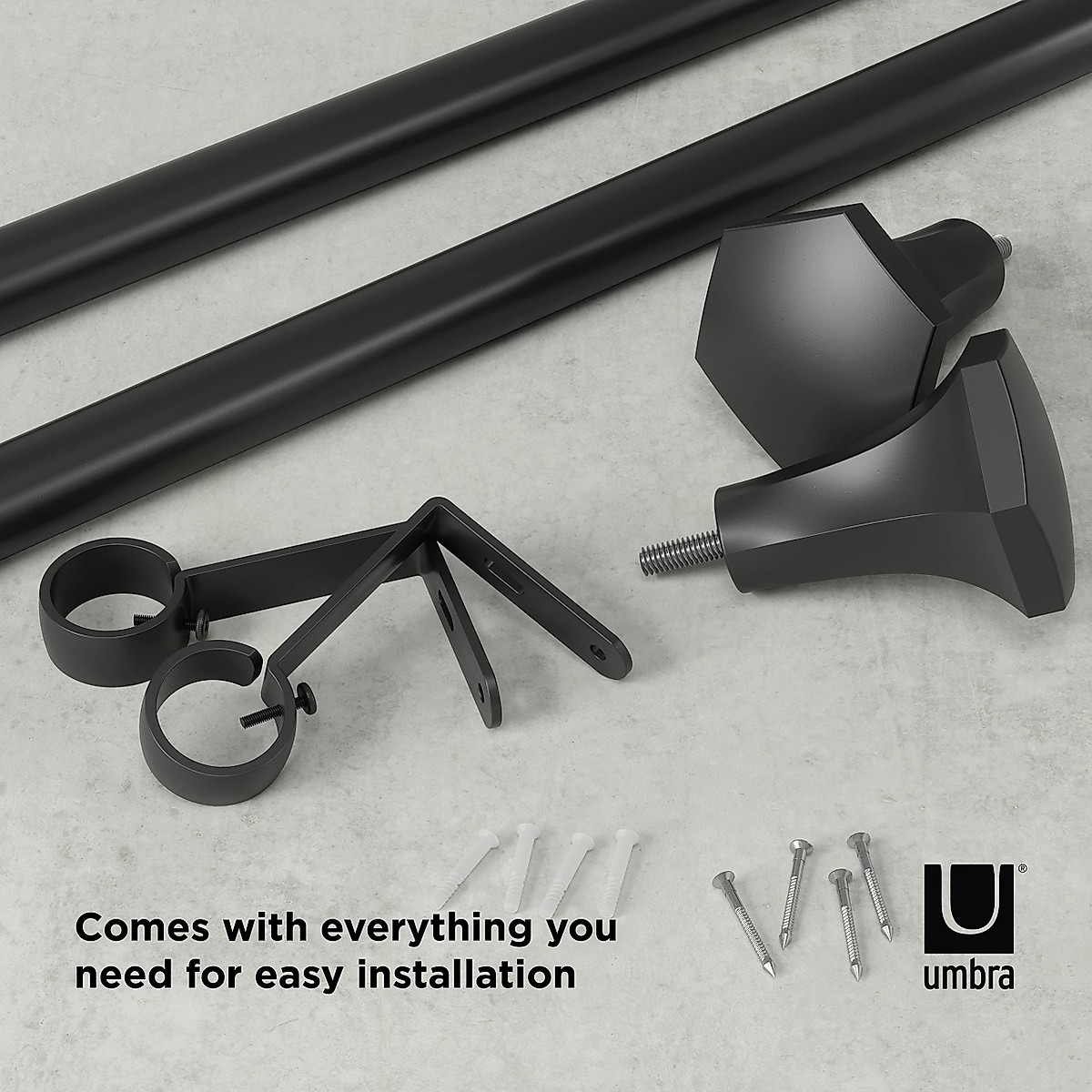 Umbra Sita Adjustable Curtain Rod 72 to 144 Inches