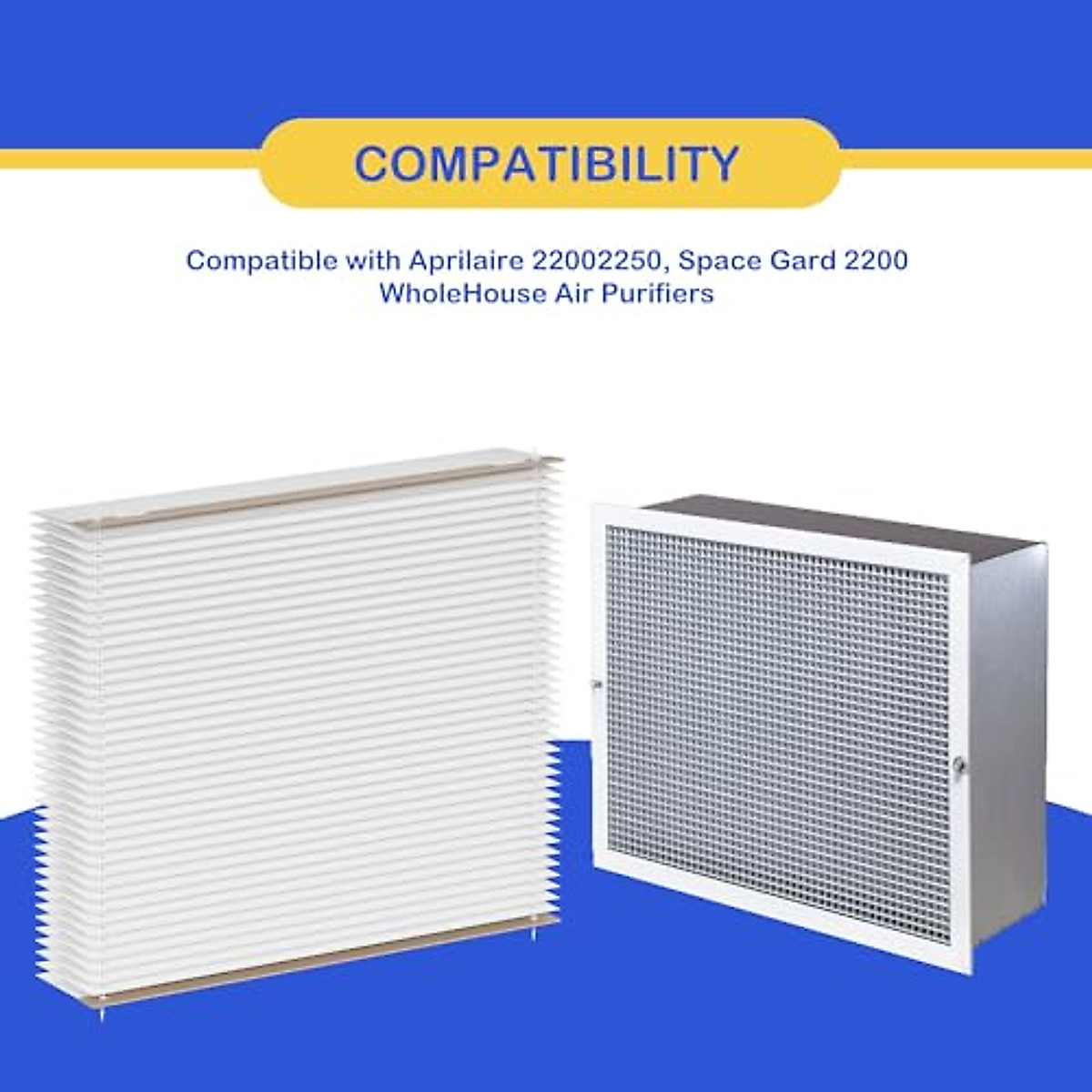 Roninby 201 Air Filter Replacement Compatible with Aprilaire 2200 2250, Space Gard 2200 Air Cleaner Purifier and Lennox PMAC-20C X0445, Compare to Part #201, MERV-10 Air Filter, 3 Pack