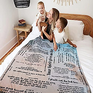 Prayer Healing Blanket with Inspirational Scripture Bible Verse Soft Flannel Throw Blankets Christian Religious Gifts for Women Men 60" x 50"