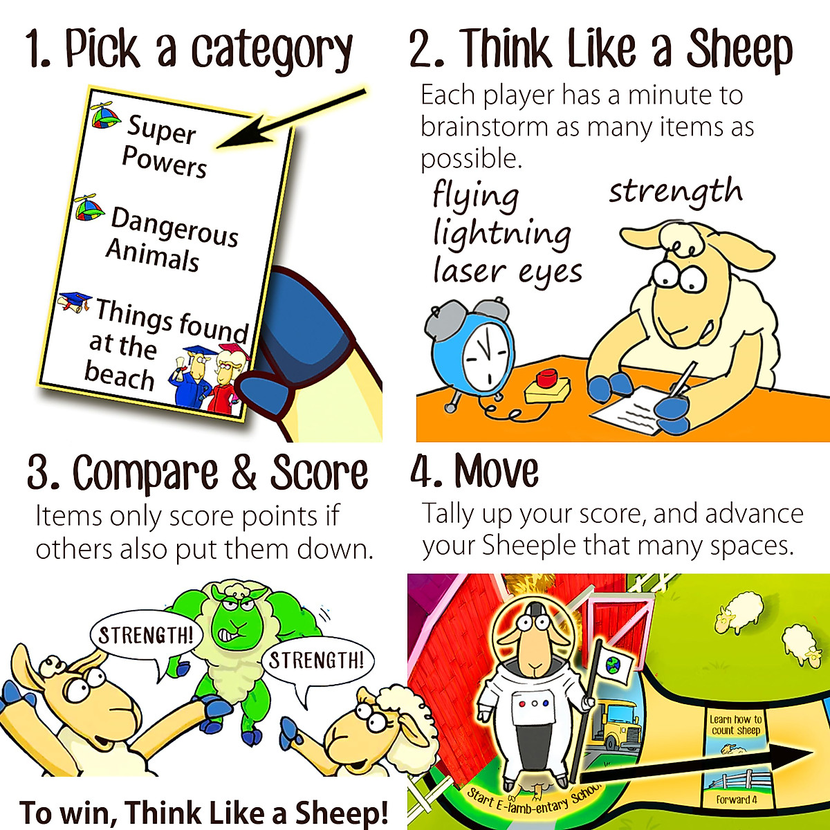 SHEEPLE™ - The Game Where Great Minds Think Alike | Fun Family Friendly Word Association Party Game, 3 to 12 Players, Ages 8+