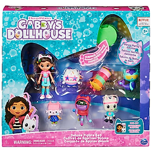 Gabby’s Dollhouse, Dance Party Theme Figure Set with a Gabby Doll, 6 Cat Toy Figures and Accessory Kids Toys for Ages 3 and up!