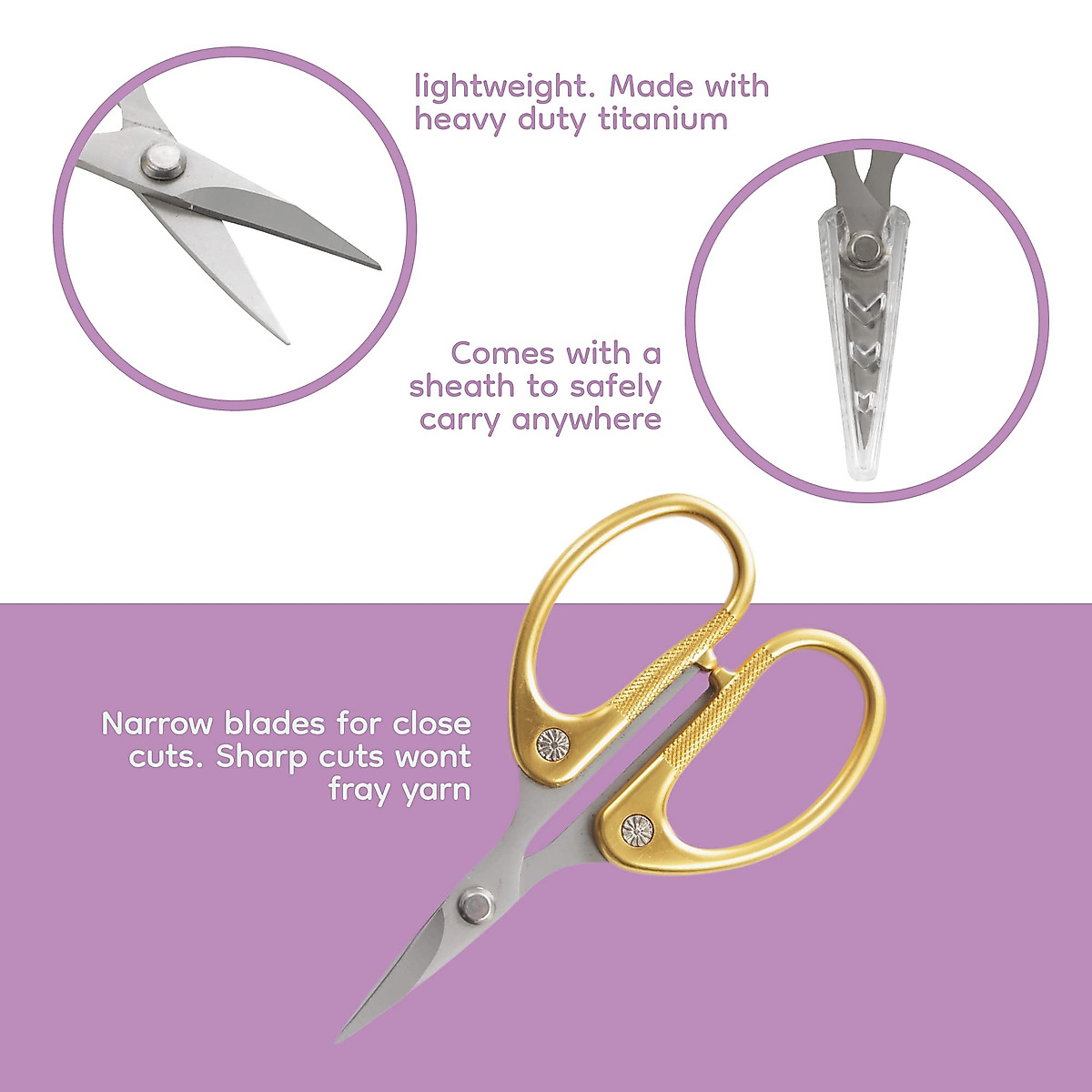 JubileeYarn Bamboo Yarn Bowl with Removable Lid + Embroidery Scissors Combo - Carbonized Brown Bowl