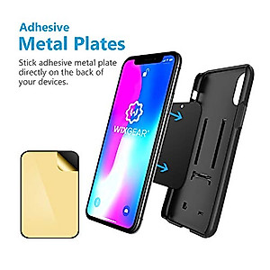 WixGear Magnetic Mount, Universal Stick-On Dashboard Magnetic Car Mount Holder, for Cell Phones and Mini Tablets with Fast Swift-snap Technology, Magnetic Cell Phone Mount