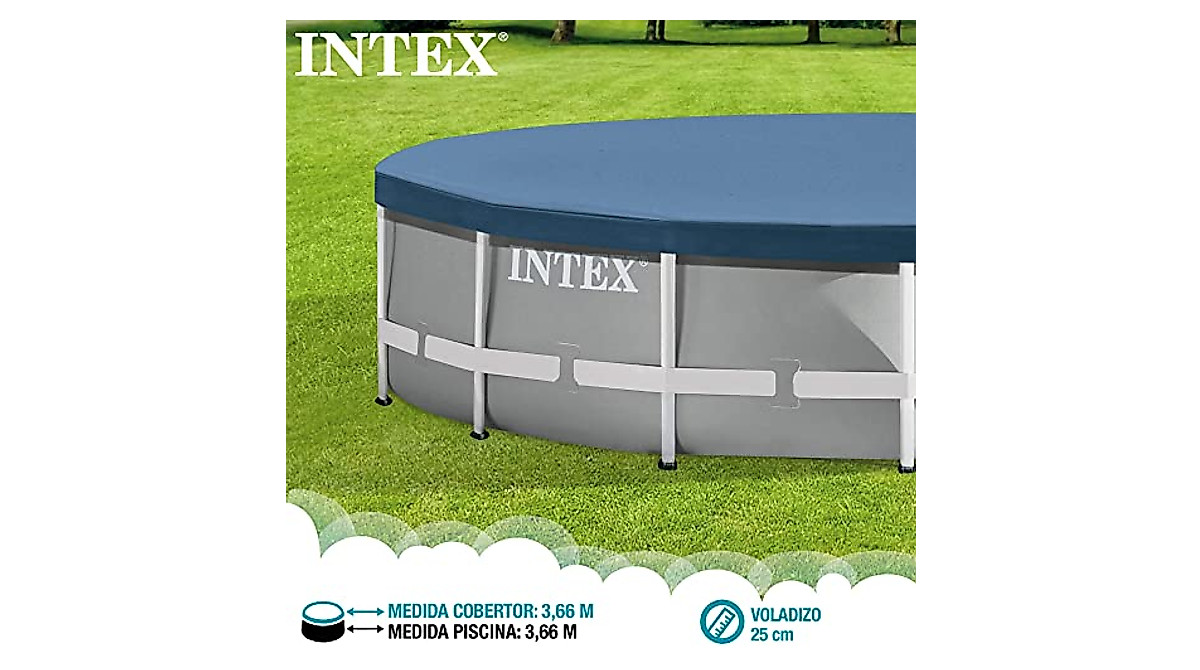 Intex 12' Frame Pool Cover - Durable & Affordable Pool Accessory