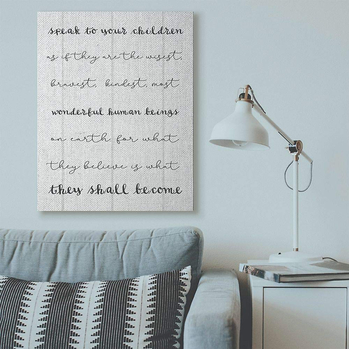 Stupell Industries Speak to Your Children Family Kids Home Inspirational Word, Design by Artist Daphne Polselli Wall Art, 36 x 48, Canvas